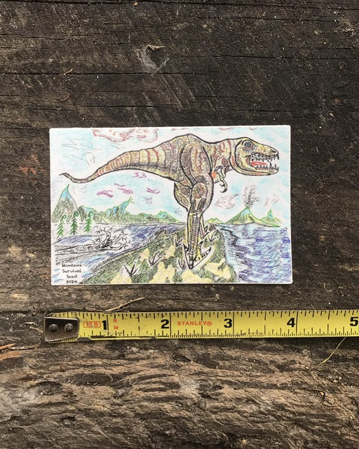 4 inch T-Rex (landscape sticker) – Montana Survival Seed